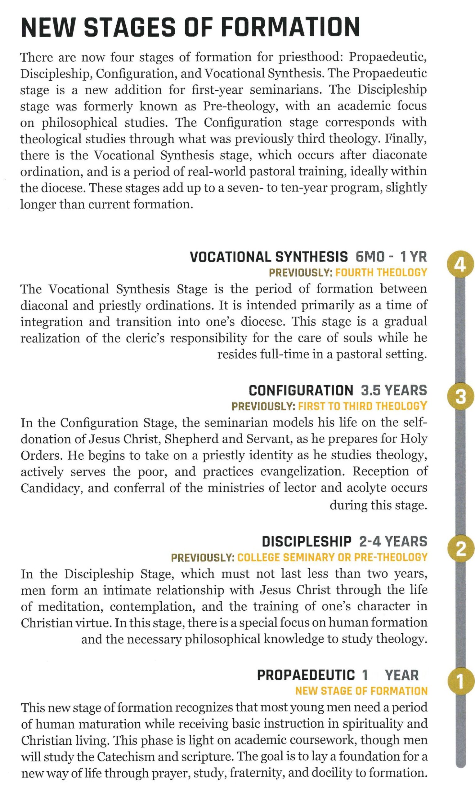 STAGES OF SEMINARIAN FORMATION - Diocese of Kansas City-St. Joseph